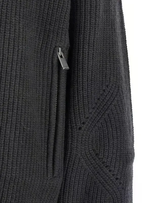 TONYWACK Crew-neck Zip-fastening Cardigan