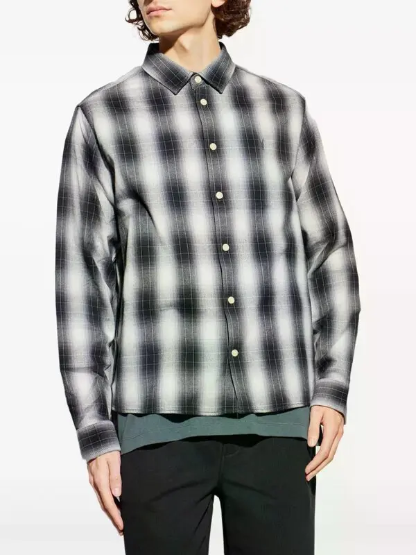 ALLSAINTS Holborn Checked Long-sleeve Shirt - Black