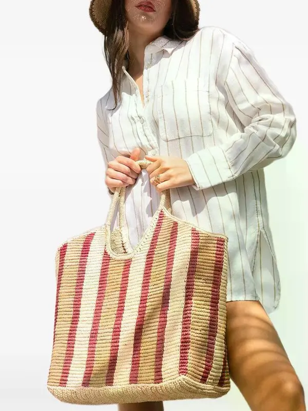AMOR Y MEZCAL Striped Tote