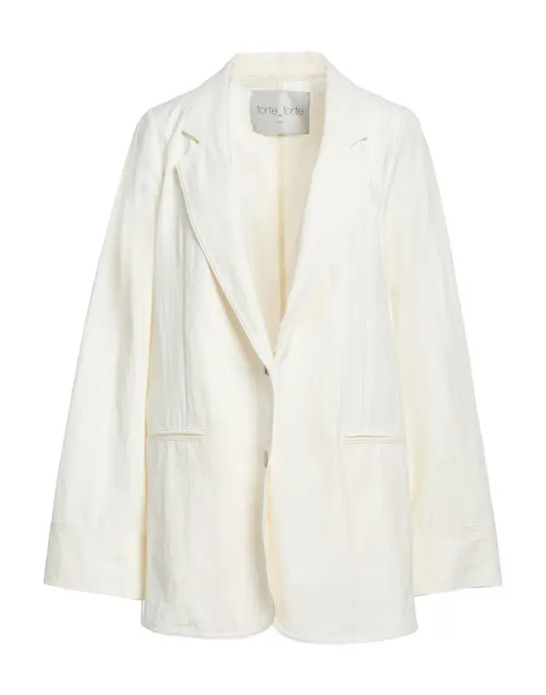 FORTE_FORTE Single-breasted Blazer - Ivory