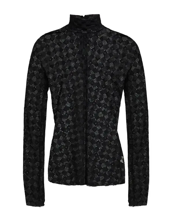FORTE_FORTE Lace Turtleneck Long Sleeve Top