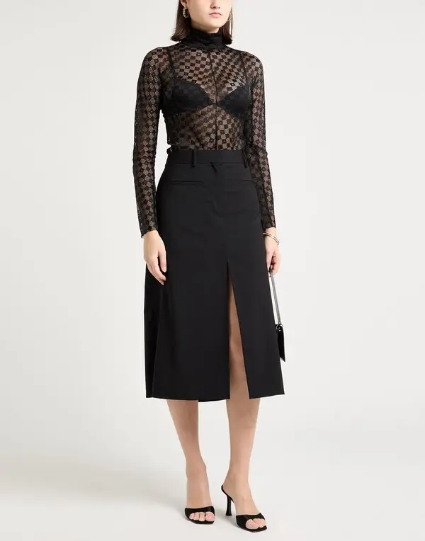 FORTE_FORTE Lace Turtleneck Long Sleeve Top