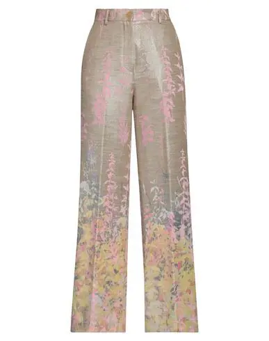 FORTE_FORTE Wide Leg Jacquard Pants - Gold