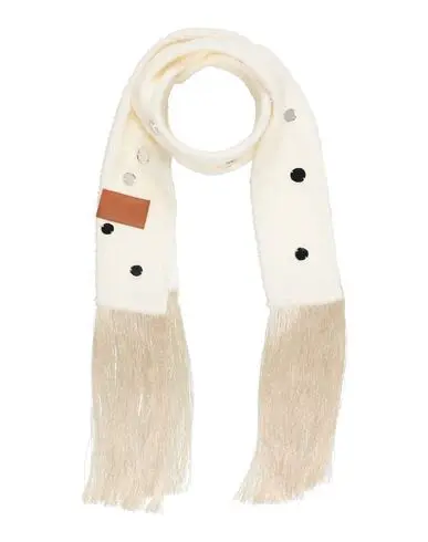FORTE_FORTE Scarf Ivory Polyester, Wool, Acrylic, Viscose, Polyamide - White