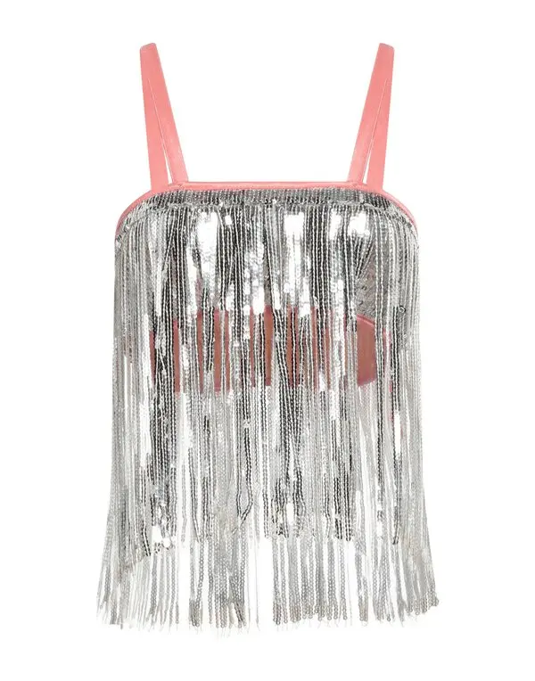 FORTE_FORTE Sequined Fringe Tulle Top