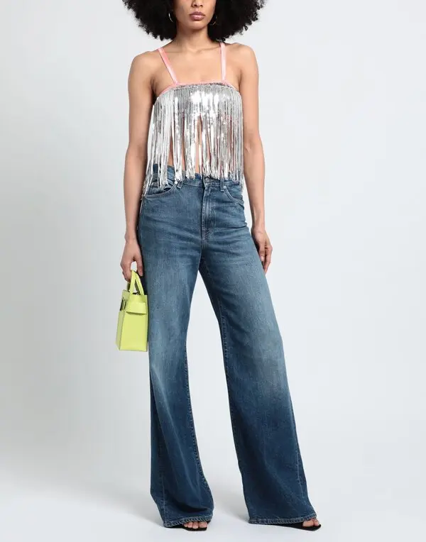 FORTE_FORTE Sequined Fringe Tulle Top