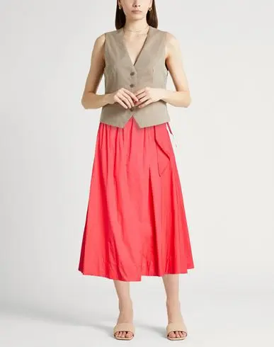 FORTE_FORTE Midi Wrap Skirt - Red