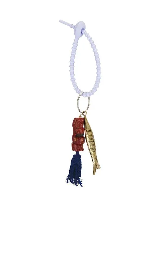 Maison Irem Fish Bag Charm With Beaded Fringe - Multi