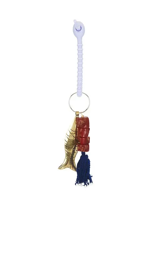 Maison Irem Fish Bag Charm With Beaded Fringe