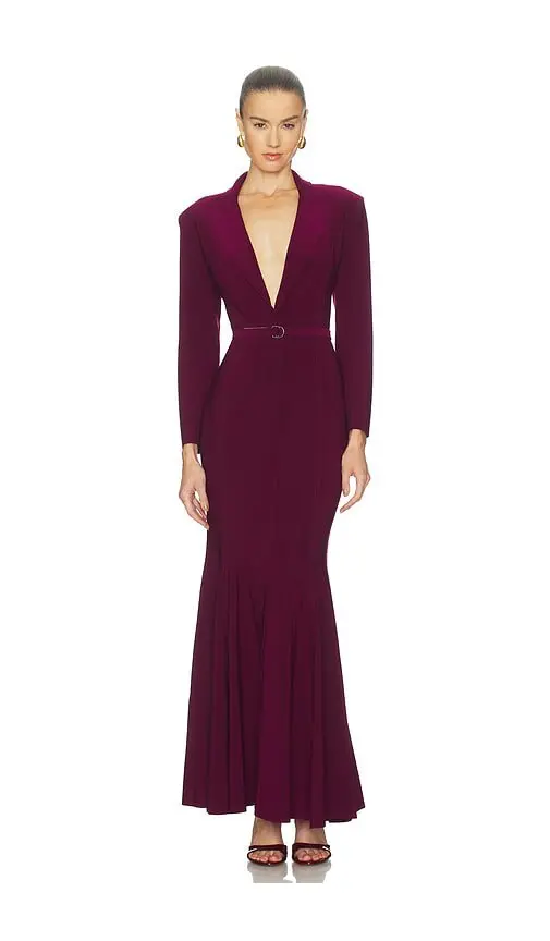 Norma Kamali Single Breasted Fishtail Gown