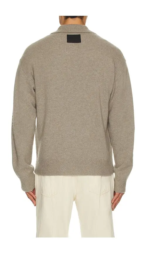 Helmut Lang Brushed Polo In Grey - Fog