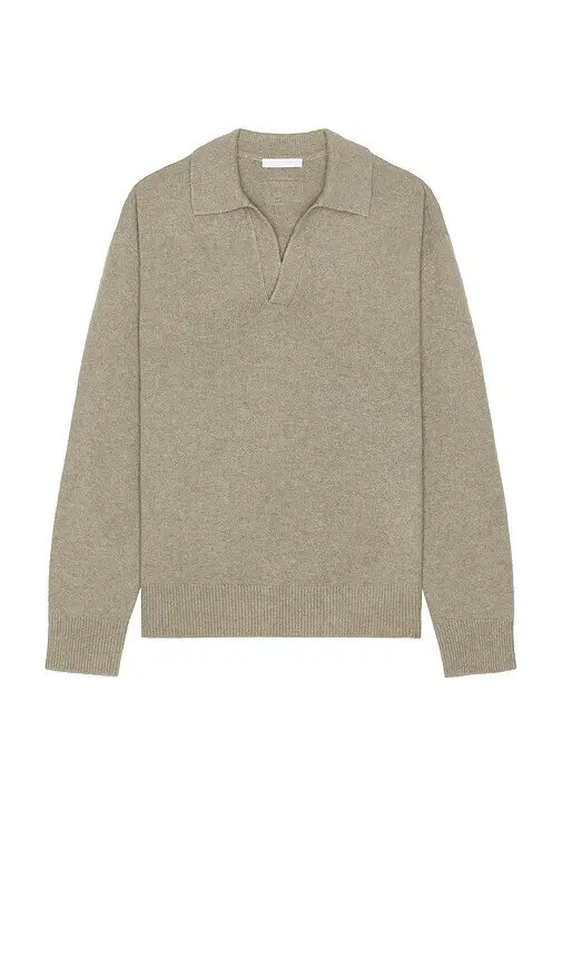 Helmut Lang Brushed Polo In Grey - Fog