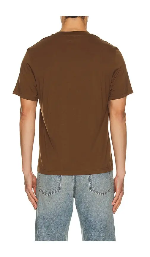FRAME Light Cotton Tee In Brown - Caramel