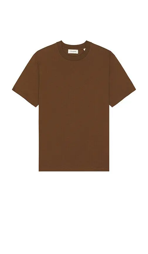 FRAME Light Cotton Tee In Brown - Caramel
