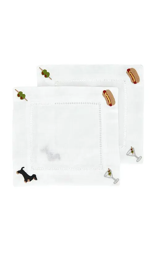 ABBODE Tinis & Weenies Napkin In White - N,a