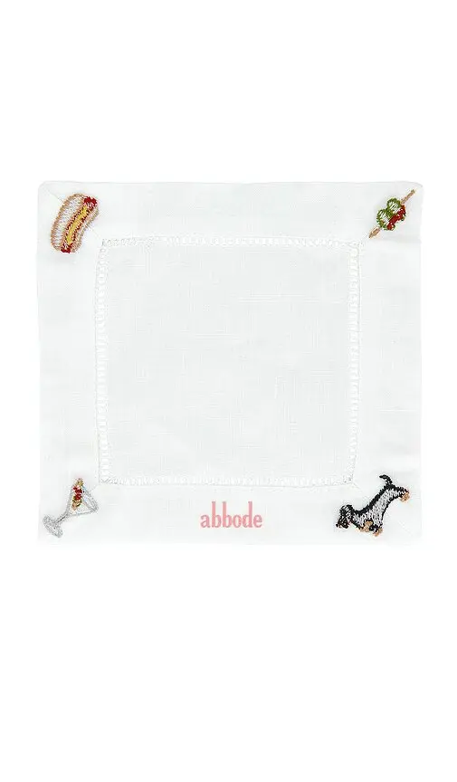 ABBODE Tinis & Weenies Napkin In White
