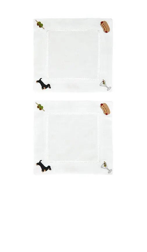 ABBODE Tinis & Weenies Napkin In White