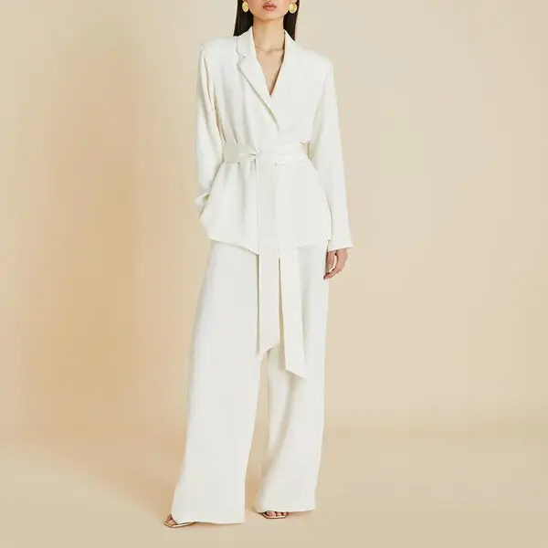 Olivia Von Halle Jagger Pajamas - Ivory