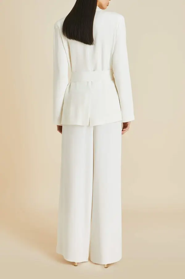 Olivia Von Halle Jagger Pajamas - Ivory