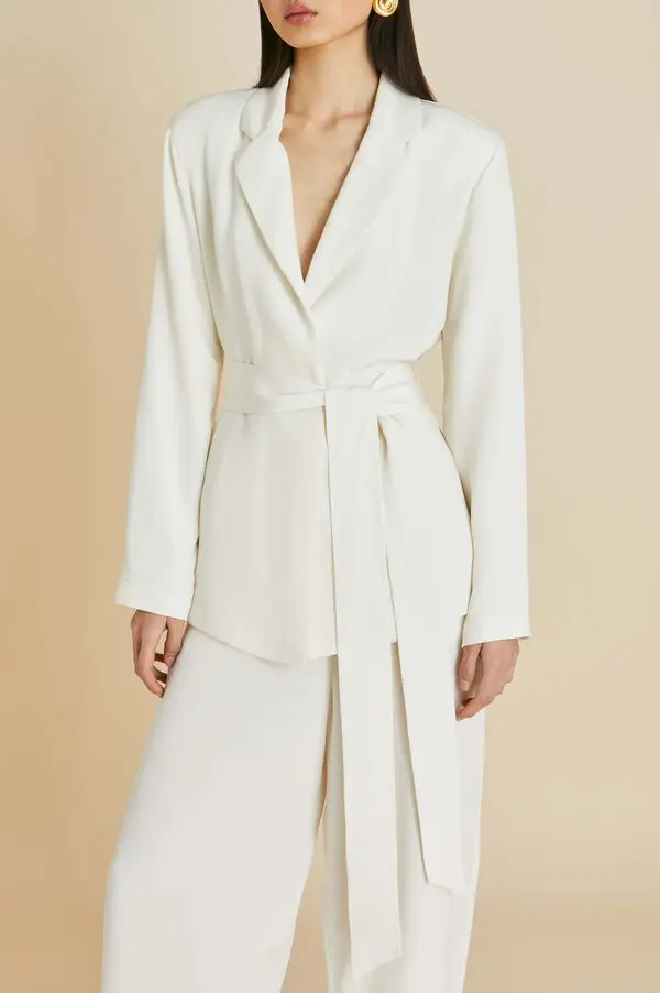 Olivia Von Halle Jagger Pajamas - Ivory