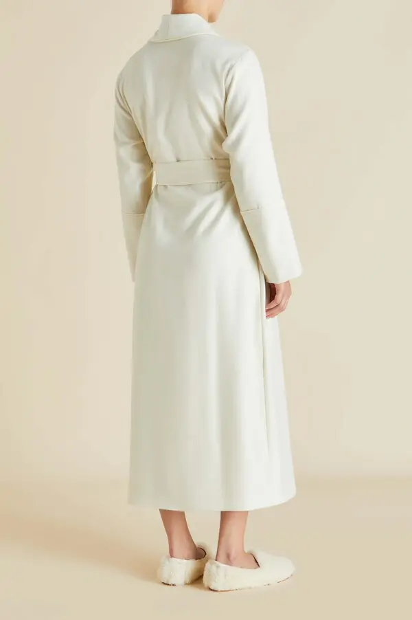 Olivia Von Halle Logan Aspen Robe - Ivory