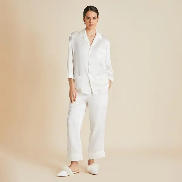 Olivia Von Halle Fifi Pearl Pajamas - Ivory