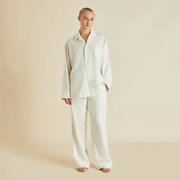 Olivia Von Halle Vanderbilt Aspen Pajamas - Ivory
