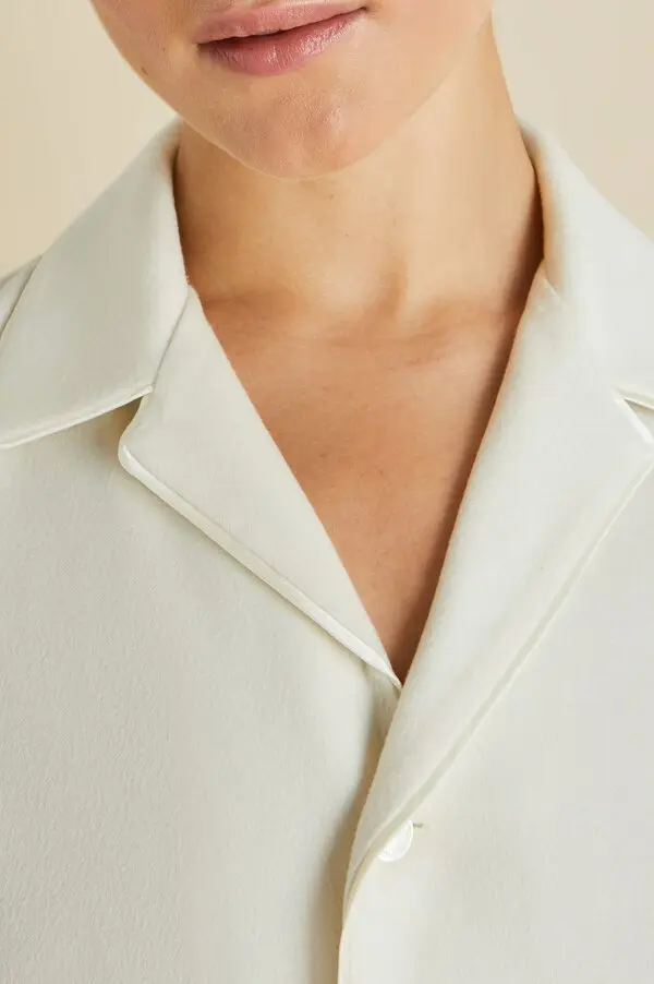 Olivia Von Halle Vanderbilt Aspen Pajamas - Ivory