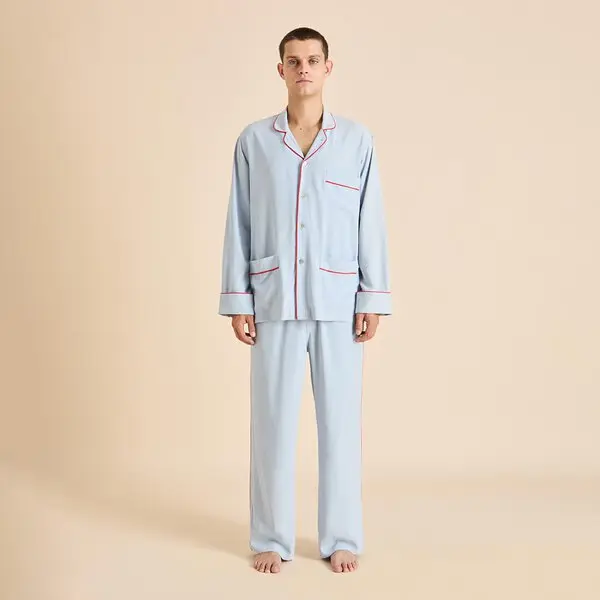 Olivia Von Halle Laurent Cerulean Pyjamas - Blue