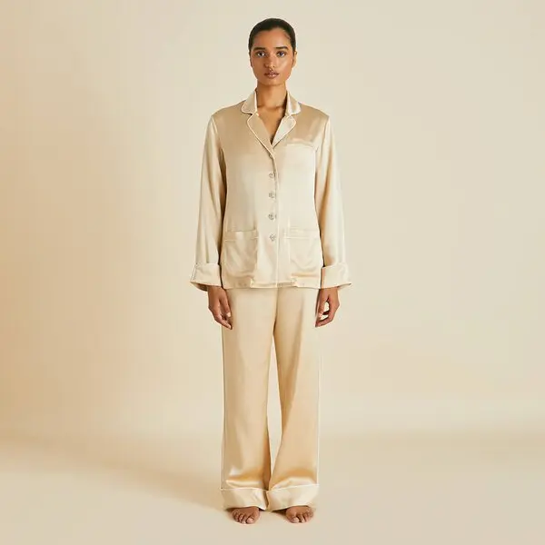Olivia Von Halle Coco Pajamas - Caramel