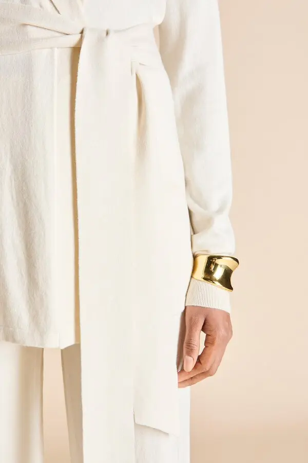 Olivia Von Halle Caro Alaska Ivory Knitwear - White