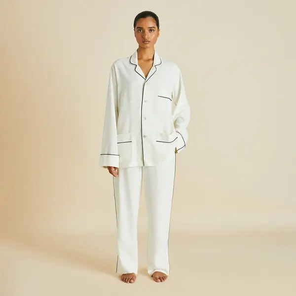 Olivia Von Halle Laurent Pajamas - Ivory