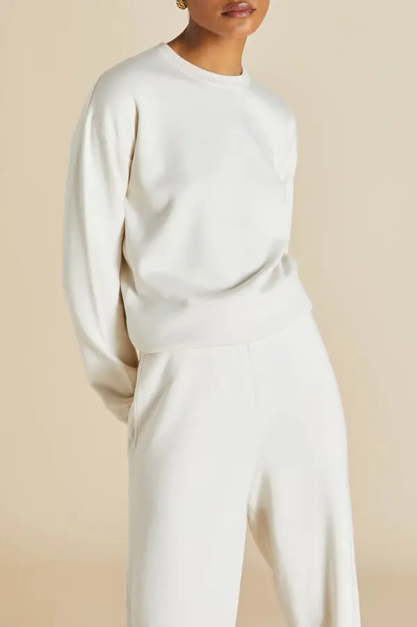 Olivia Von Halle Carmel Alaska Ivory Knitwear