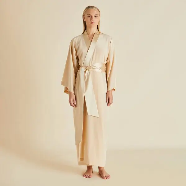 Olivia Von Halle Queenie Robe - Caramel
