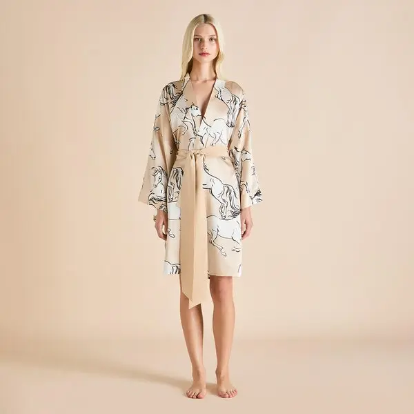 Olivia Von Halle Mimi Clementine Horse Robe - Caramel