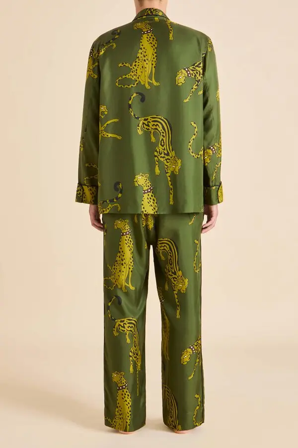 Olivia Von Halle Laurent Nyra Leopard Pajamas