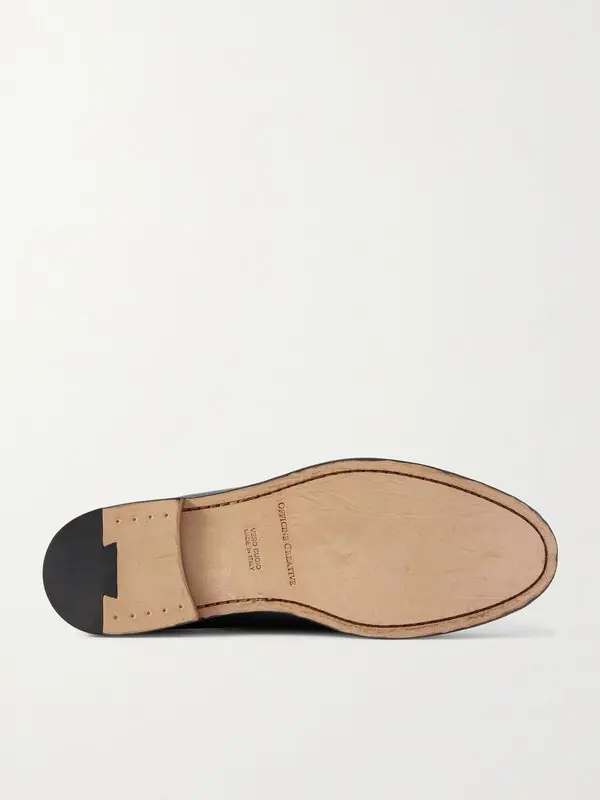 Officine Creative Opera 001 Deerskin Penny Loafers - Black