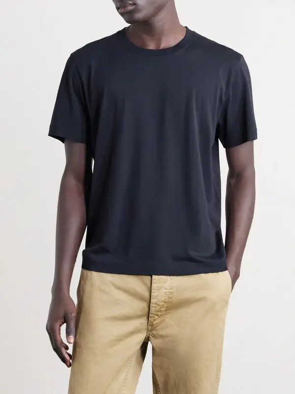CDLP Lyocell And Pima Cotton-blend Jersey T-shirt - Blue