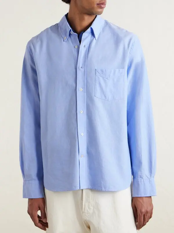 Officine Générale Button-down Collar Cotton Oxford Shirt