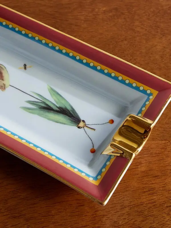 La DoubleJ Beto Val Leaftrail Painted Porcelain Incense Holder