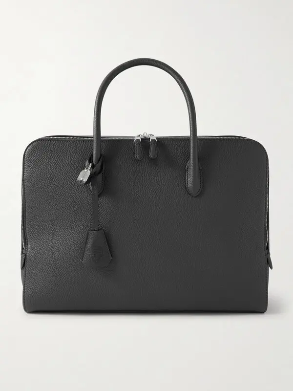 Dunhill Century Full-grain Leather Weekend Bag - Black
