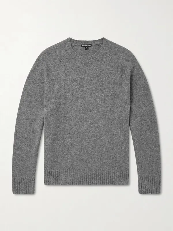 JAMES PERSE Cashmere Crew Neck Sweater - Gray