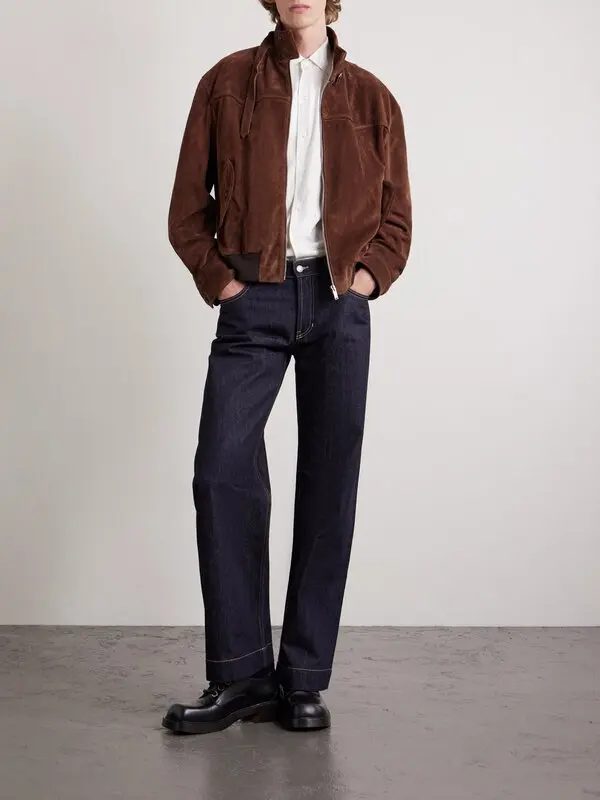 Alexander McQueen Panelled Suede Harrington Jacket