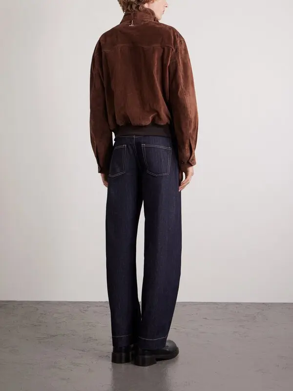 Alexander McQueen Panelled Suede Harrington Jacket