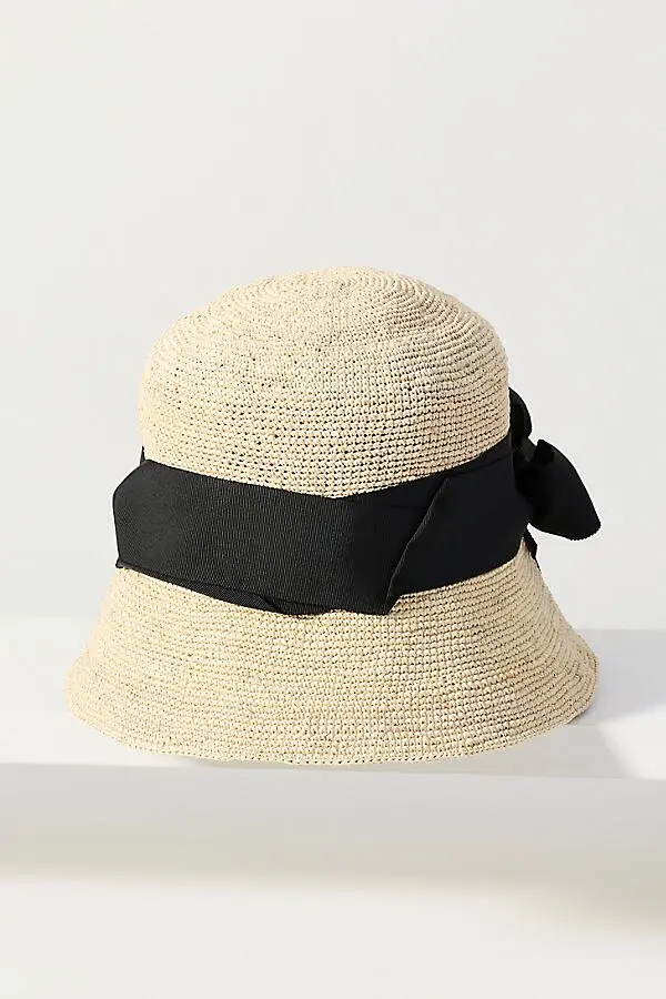 SENSI STUDIO Lampshade Straw Bucket Hat - Natural