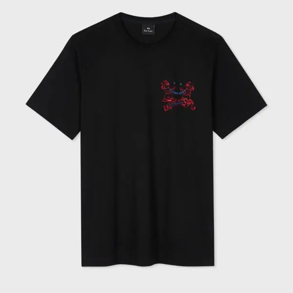 Paul Smith Slim-fit 'international 'graphic Print T-shirt - Black