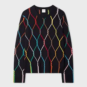 Paul Smith Knitted Sweater With Diamond Pattern