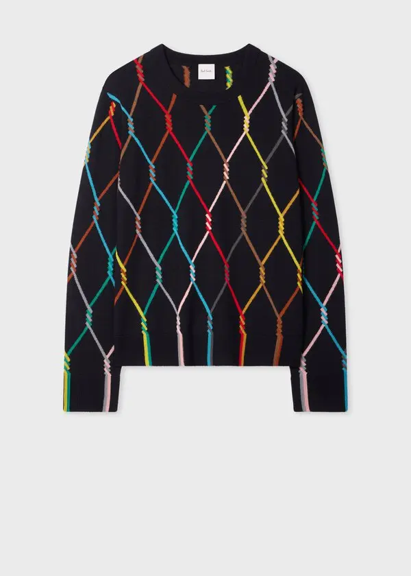 Paul Smith Knitted Sweater With Diamond Pattern