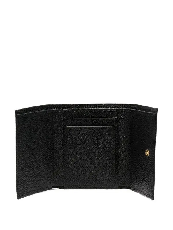 Dolce & Gabbana Leather Flap French Wallet - Black