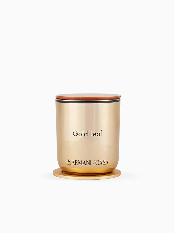 ARMANI/CASA Pegaso Leaf Candle - Gold